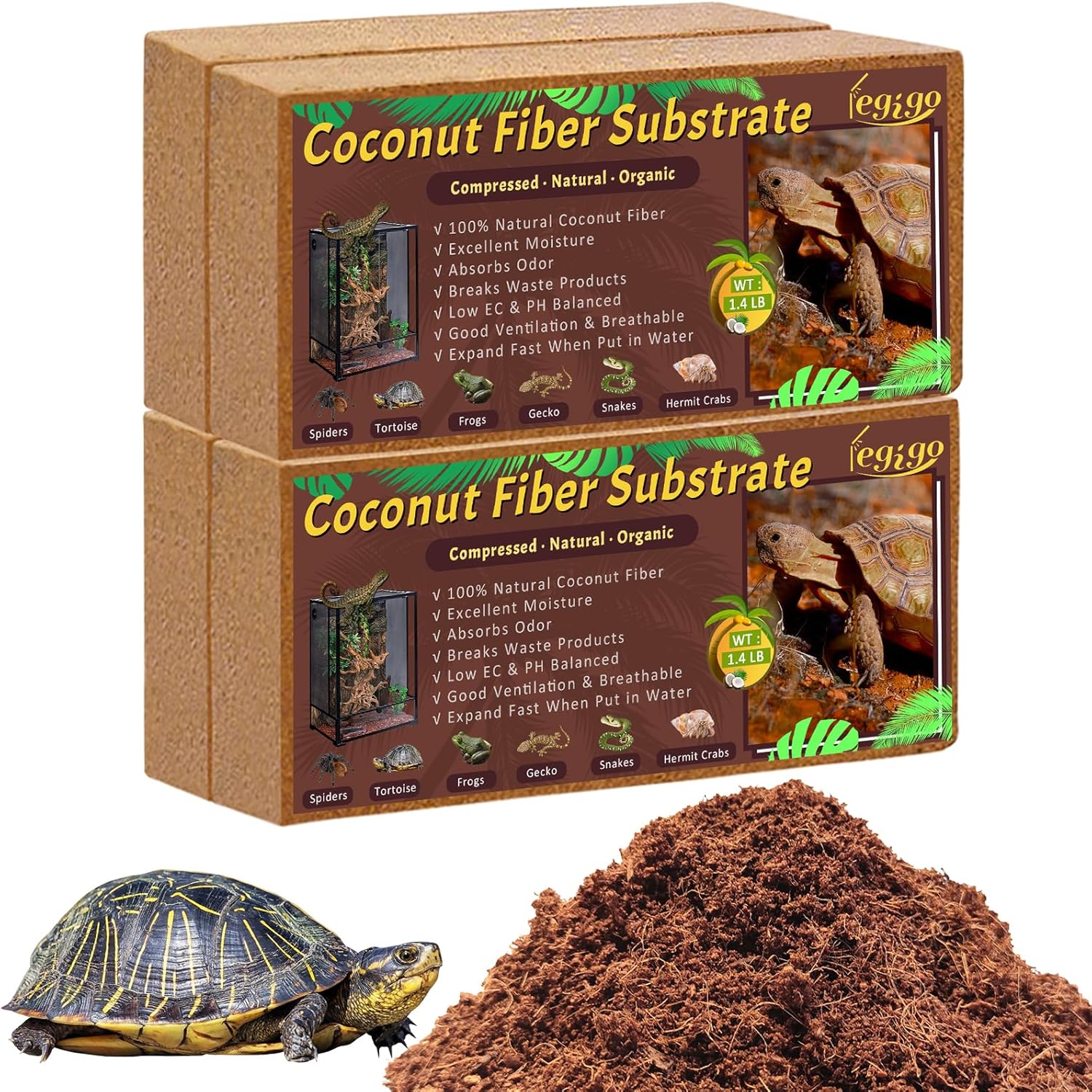 Amazon.com : Legigo 4 Pack Compressed Coconut Fiber Substrate - 100% ...