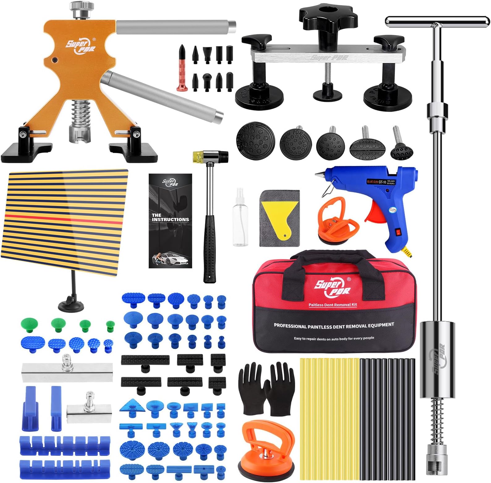 Amazon.com: Super PDR Paintless Dent Removal Kit for Car,Body Repair ...