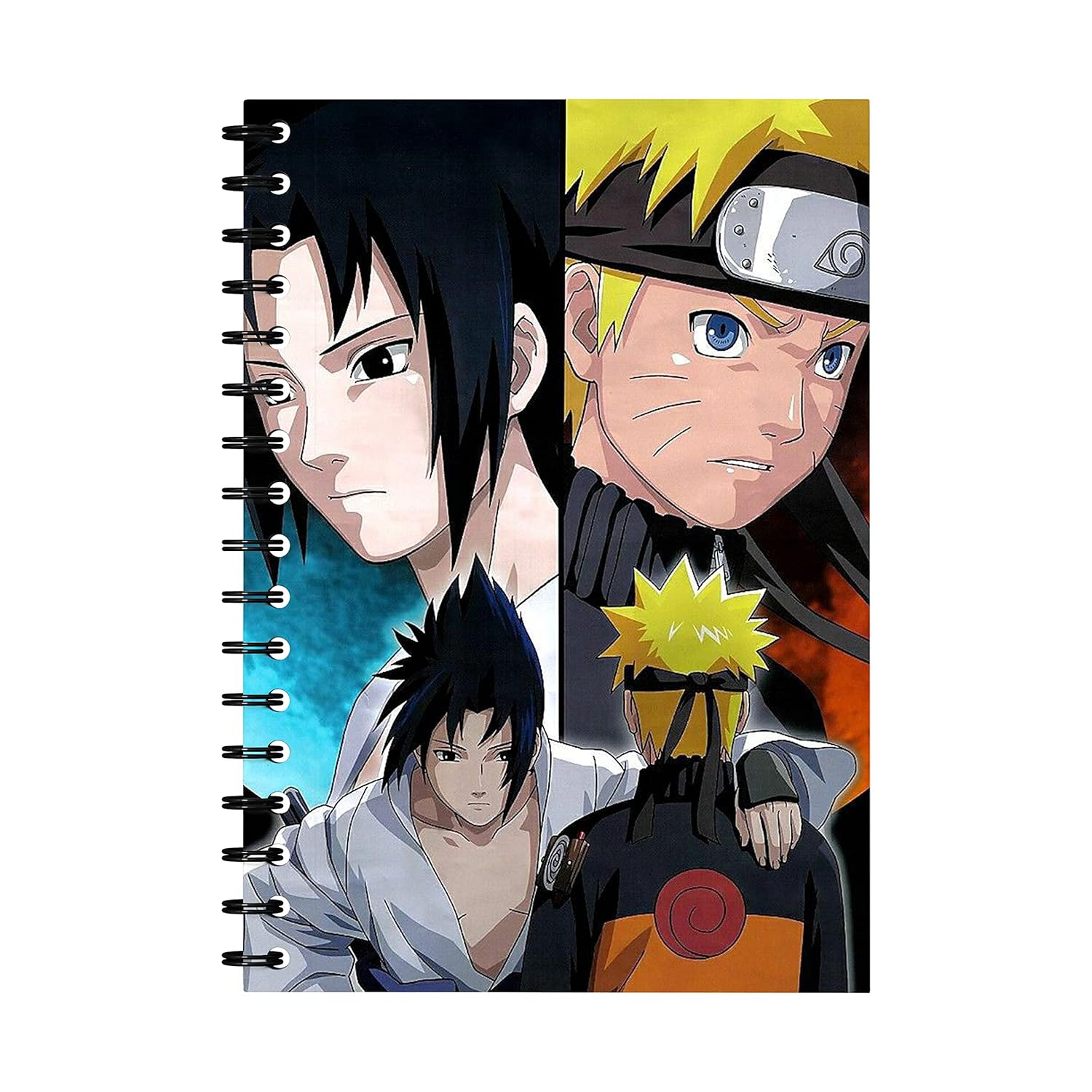 AMBER CRAFTS NARUTO SASUKE TEENAGE A5 6 x 9 Inch Spiral Notebook Diary ...