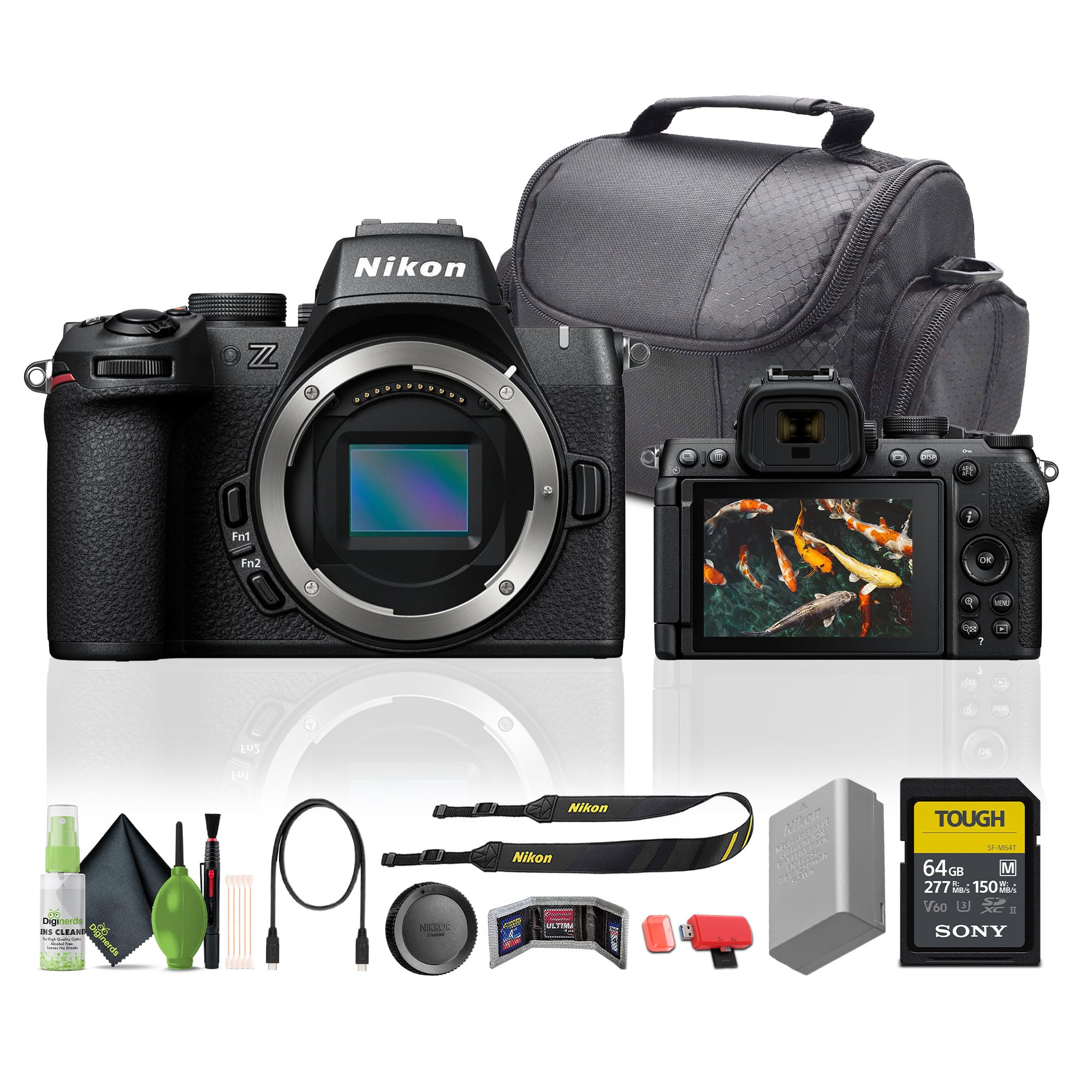 Amazon.com : Nikon Z50II Mirrorless Camera Body Bundle with 64GB Memory ...