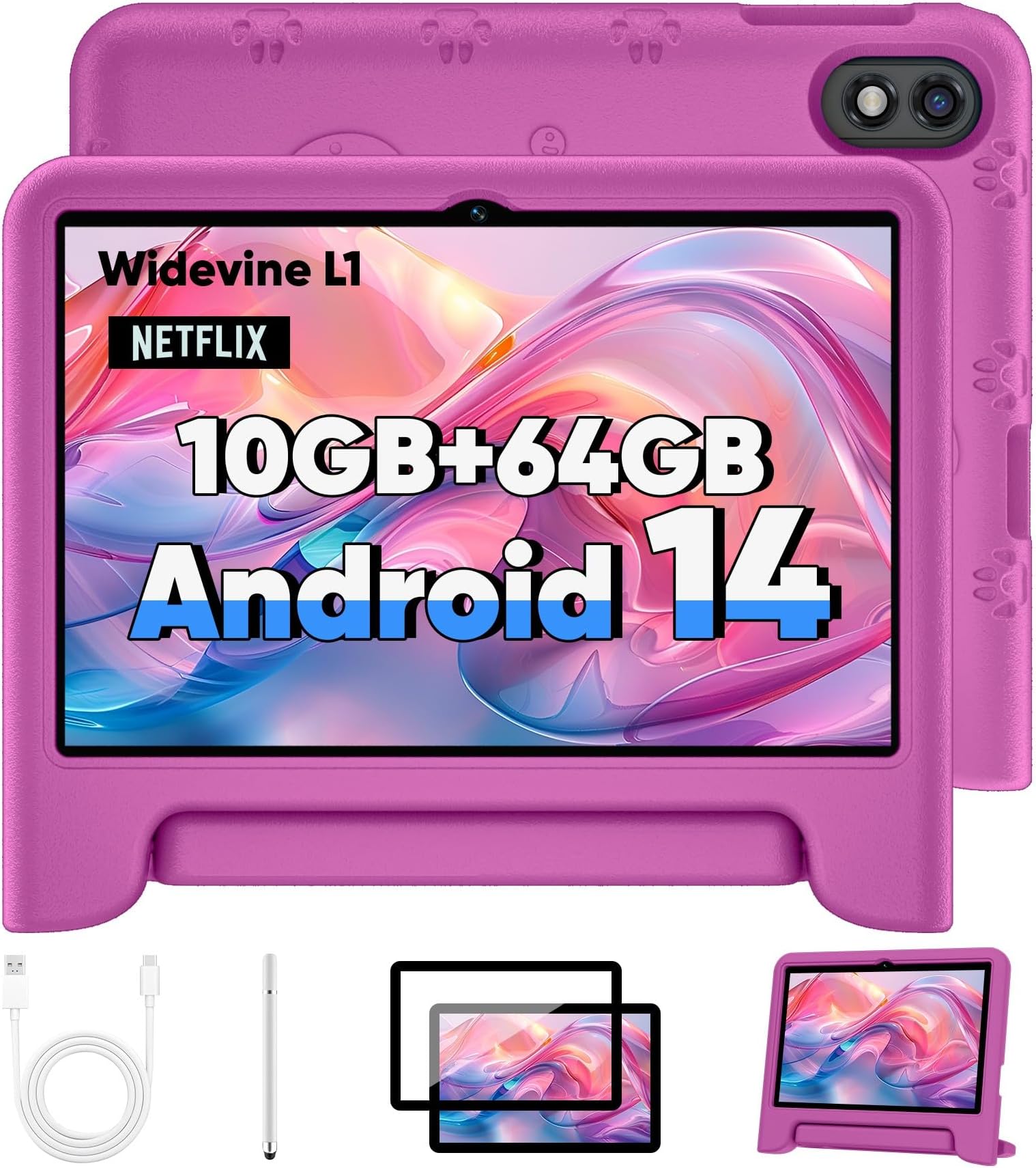 DOOGEE U9 Tablet 10 Zoll Android13 Tablet für Kinder, 7 GB RAM + 64 GB ...