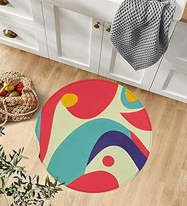 Amazon.com: Small Round Area Rugs 2 Feet Animated ABC a Hand Drawn ...
