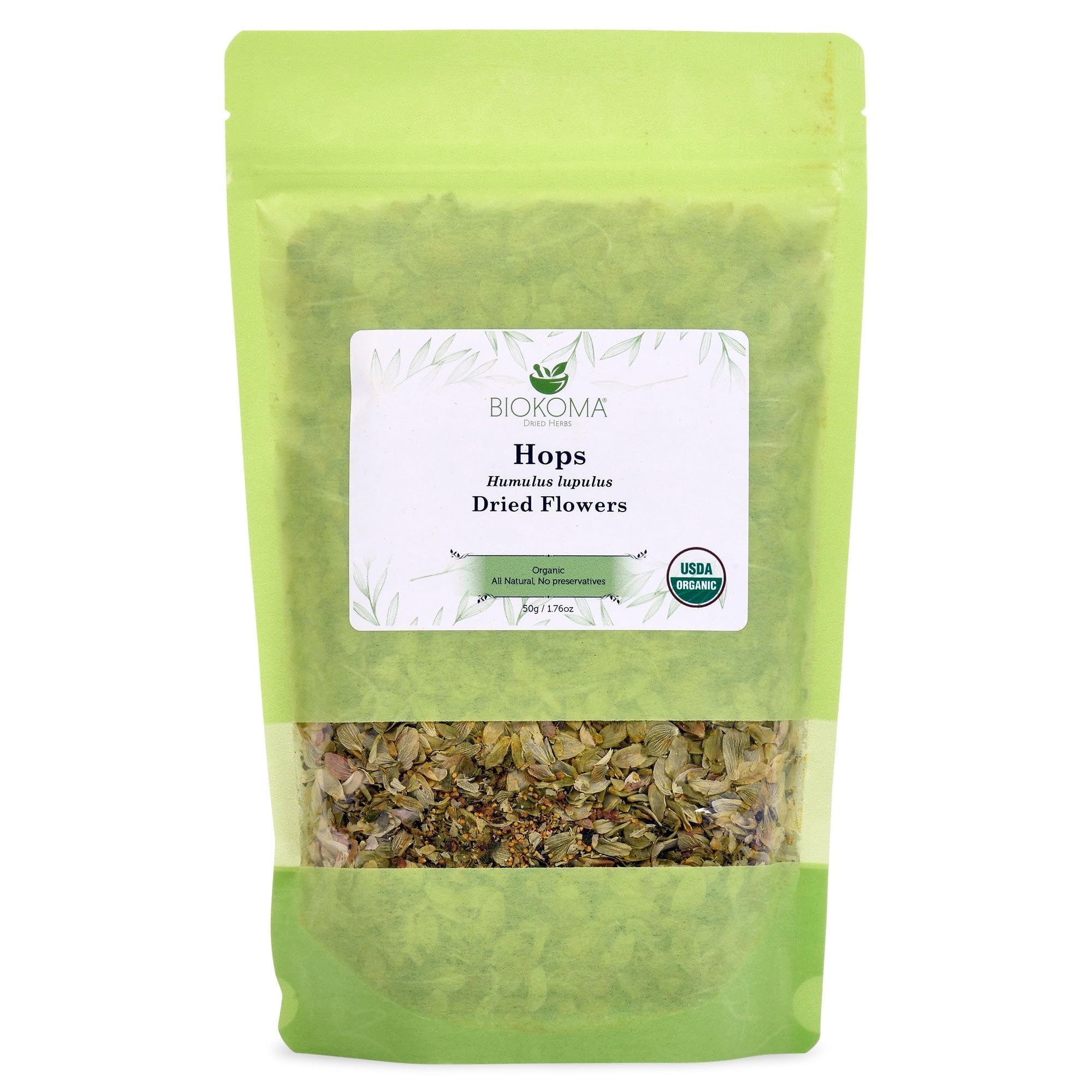 Snapklik.com : Pure And Organic Biokoma Hops Dried Flowers 50g