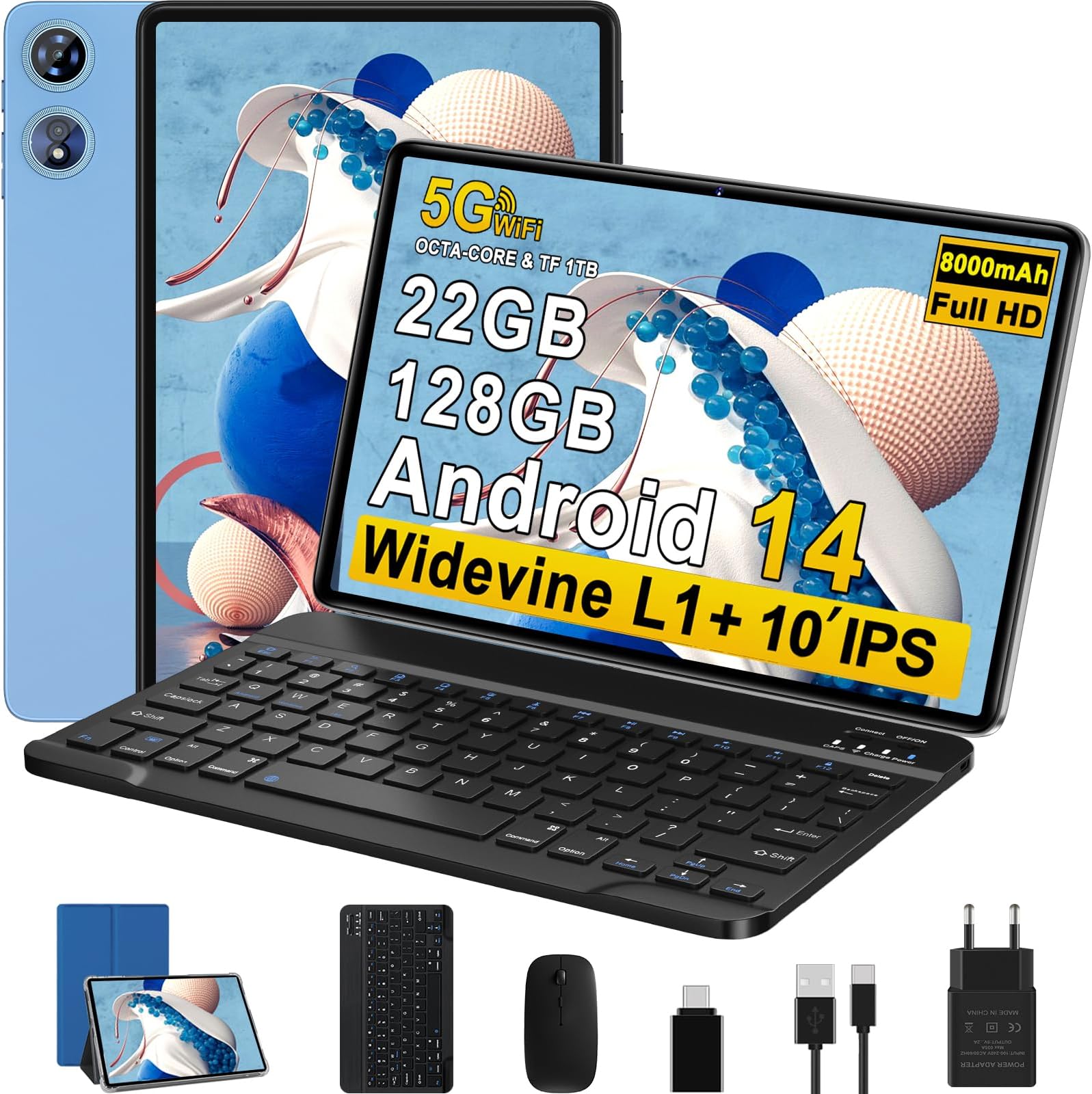 SEBBE Tablet 11 Pollici Android 13 Tablets, 16GB RAM 256GB ROM (TF 1TB ...