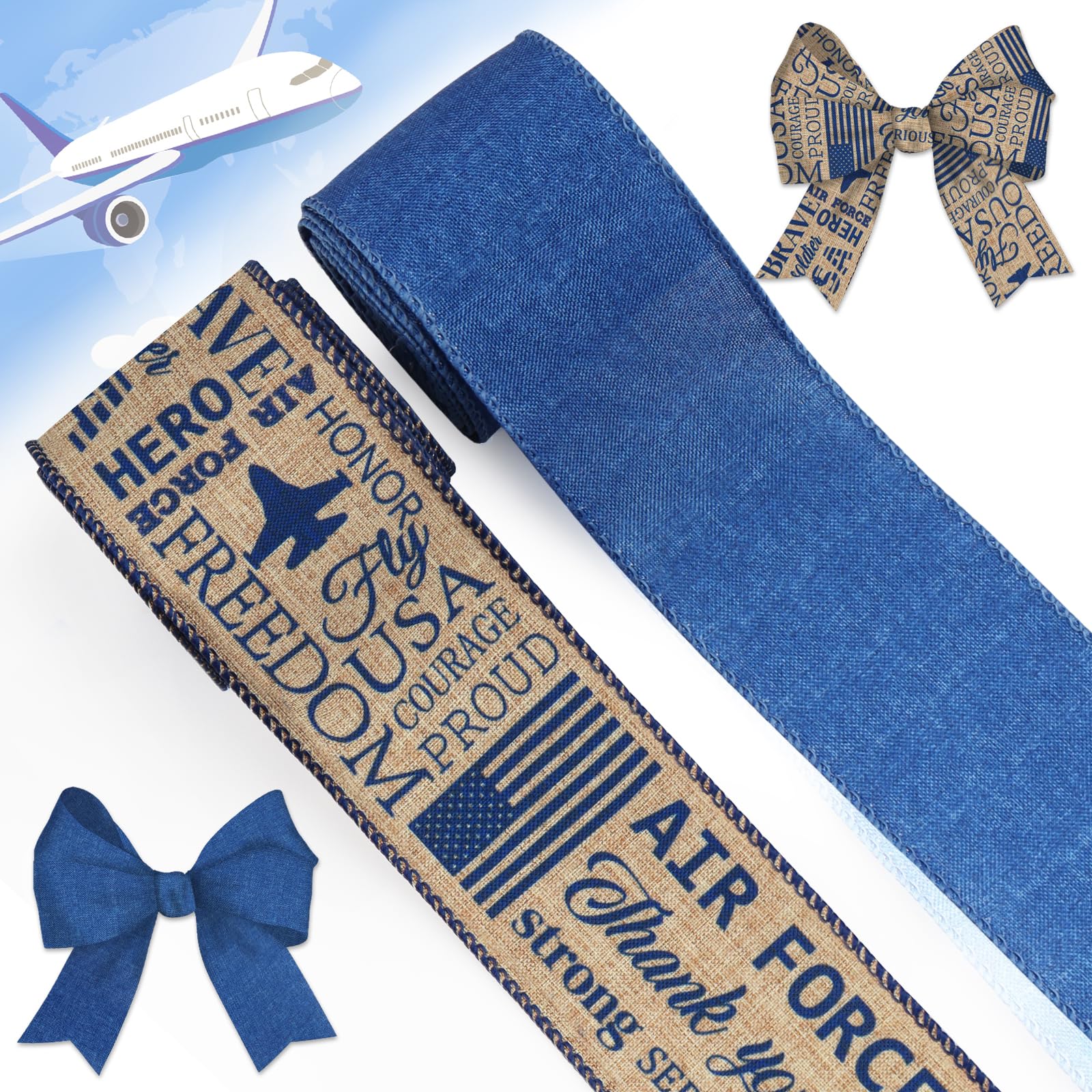 Amazon.com: Soldiers Veterans Day Ribbon for Gift Wrapping, Air Force ...