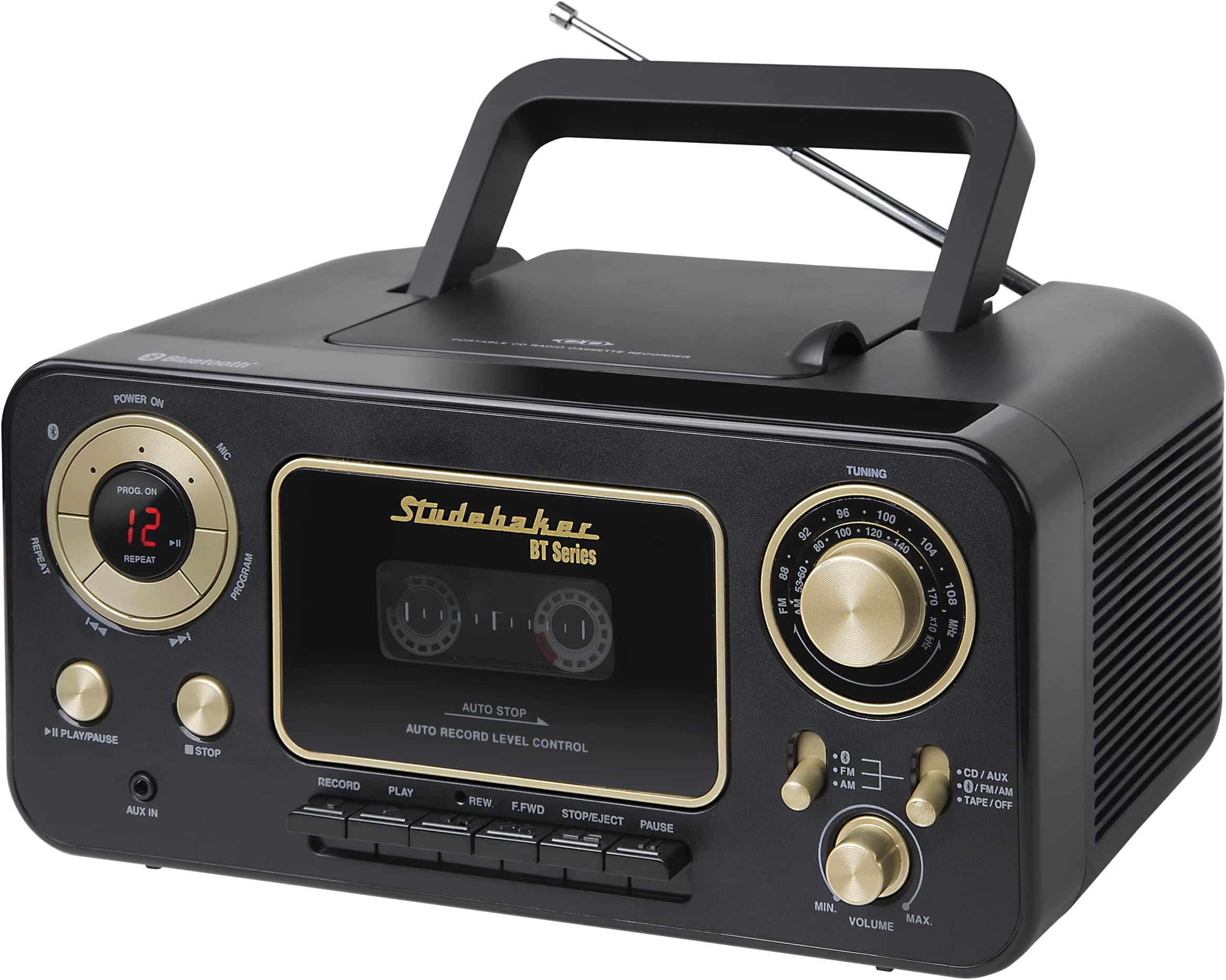 Amazon.com: Studebaker Retro Edge Big Sound Bluetooth Boombox with CD ...