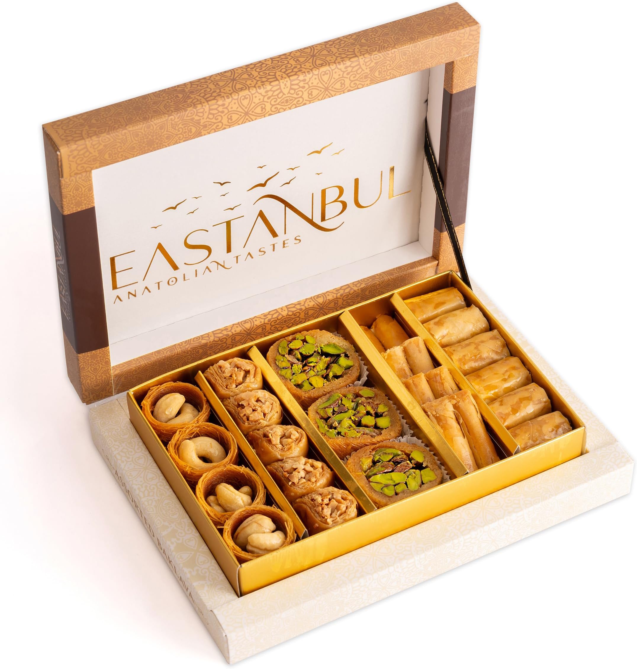 Amazon.com: Damaskino Home Assorted Baklava Gift Box 3.52oz 12 Pieces ...