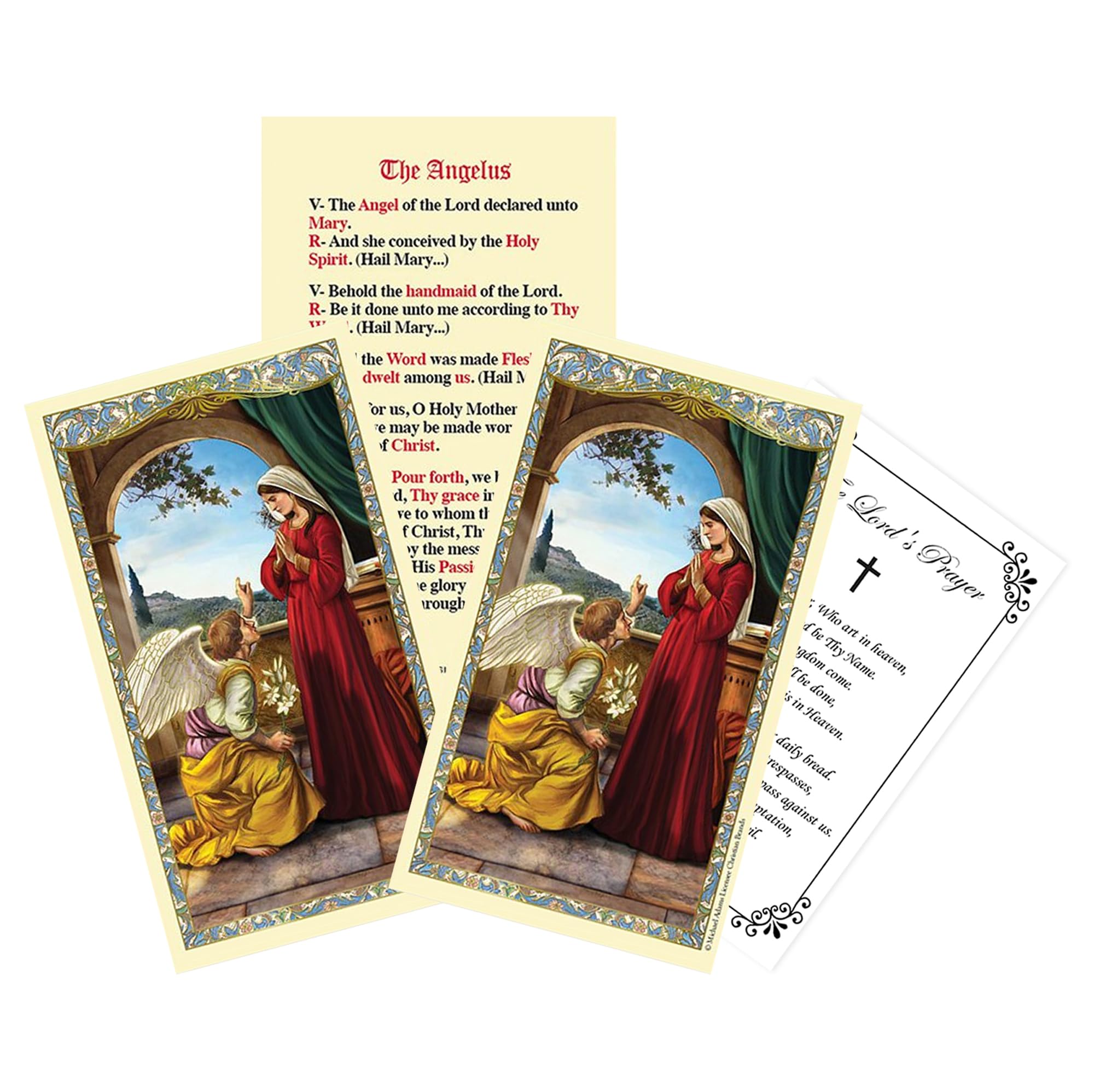 Snapklik.com : Angelus Prayer Card - Laminated Angelus Card, The Lords ...