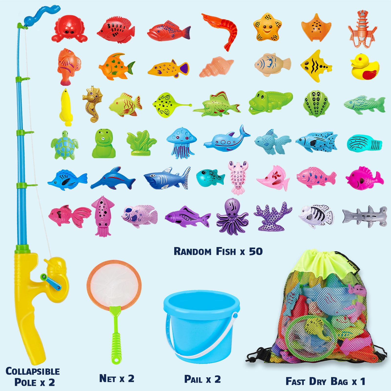 Snapklik.com : CozyBomB Magnetic Fishing Toys Game Set For Kids Water ...