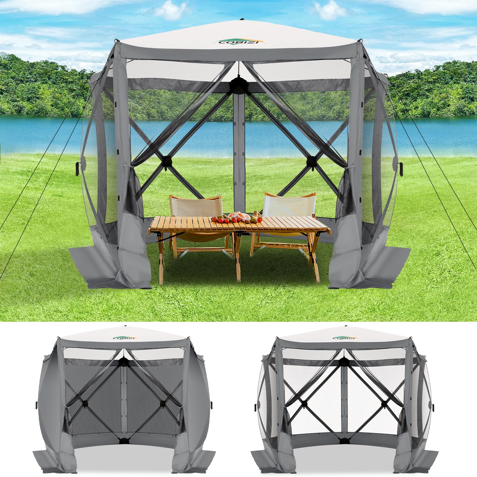 Snapklik.com : TOOLUCK Pop Up Gazebo Screen Tent Screen House For ...