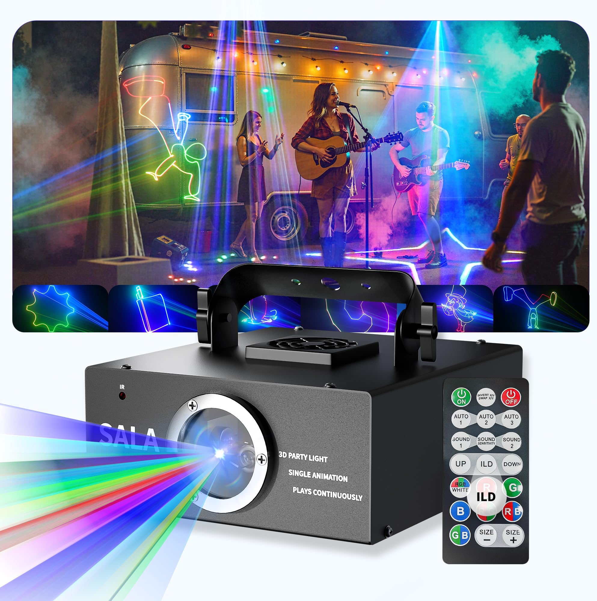 Amazon.com: KeoBin DJ Laser Lights for Party, Professional 3D Animation ...