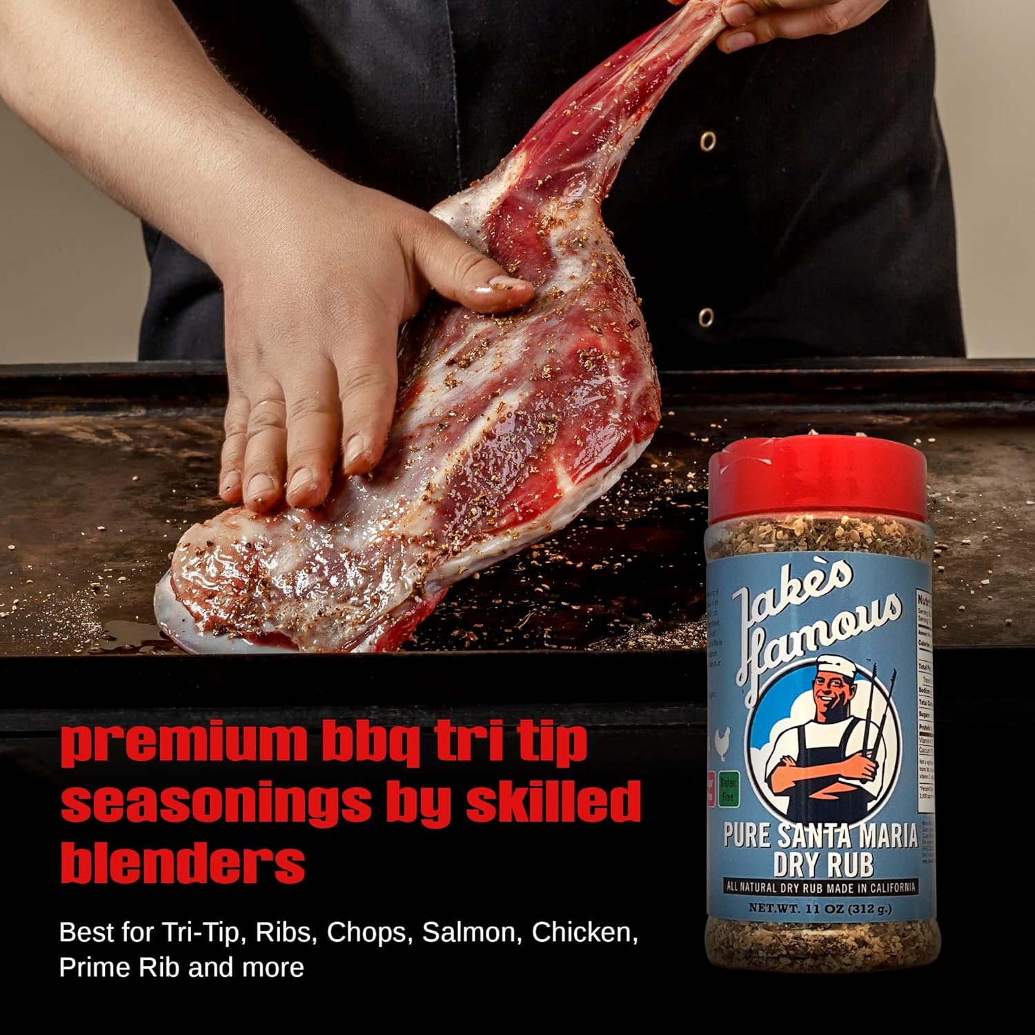 Buy Jake's Righteous Rubs Jake’s Famous - Santa Maria Seasoning, Steak ...