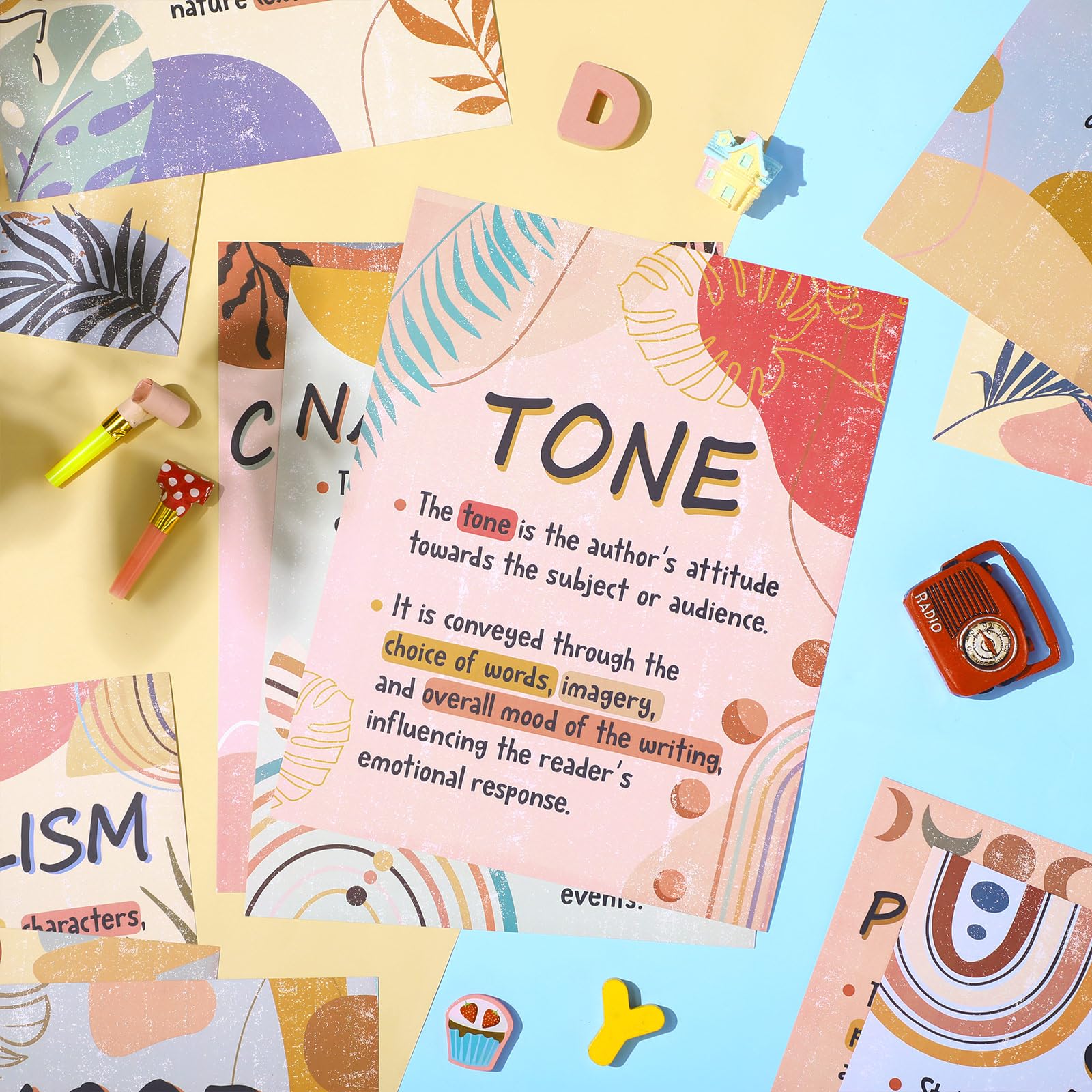 Snapklik.com : Pasimy 12 Pcs Boho Literary Elements Posters Set ...
