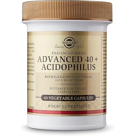 Amazon.com: Solgar Advanced 40+ Acidophilus, 120 Vegetable Capsules ...