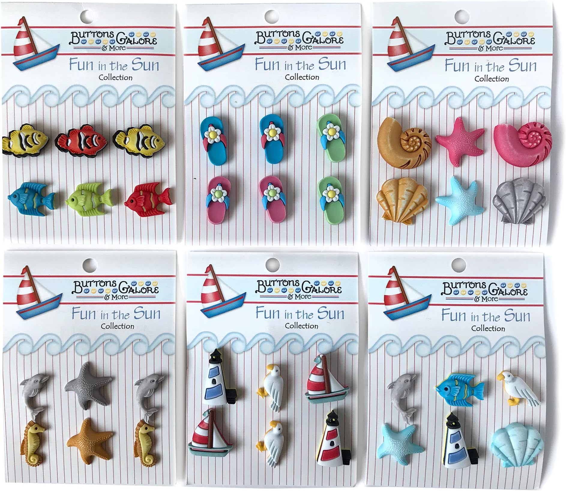 Amazon.com: Buttons Galore Assorted Summer Buttons 50+ 3D ...
