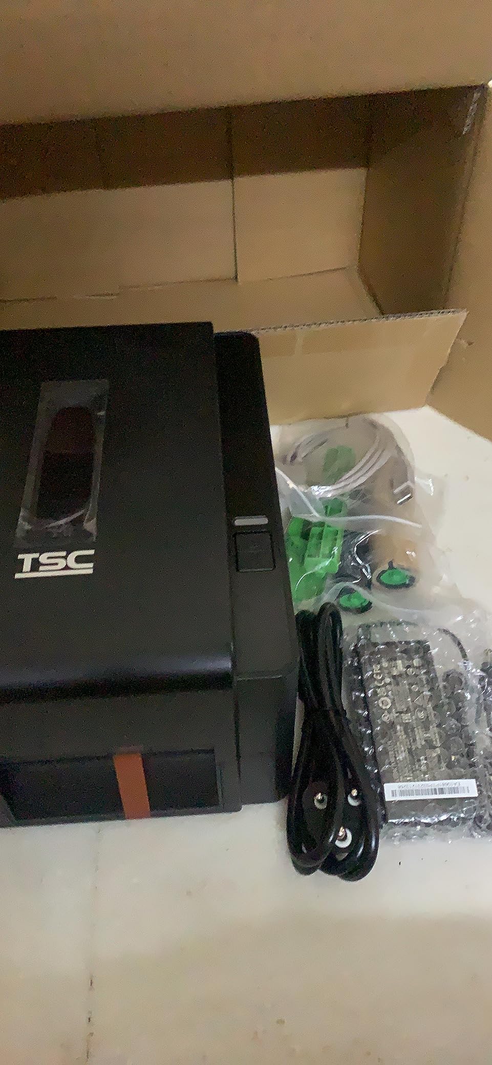 TSC TE244 Barcode Printer with One Label Roll and Ribbon Free : Amazon ...