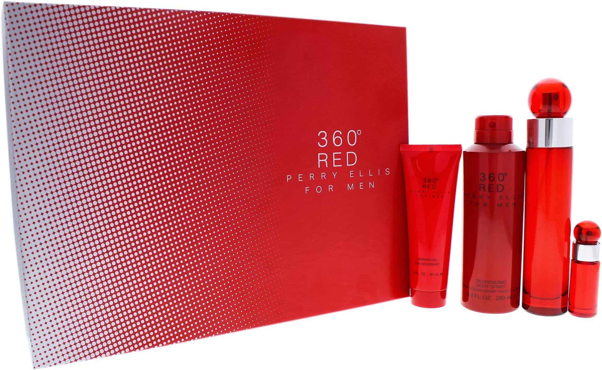 Amazon.com: Perry Ellis 360 Red 4 Piece Gift Set for Men 3.4oz : Beauty ...