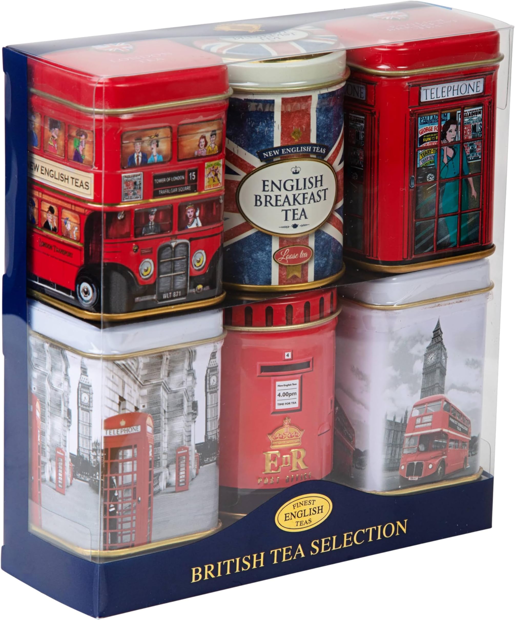 Amazon.com : New English Teas British Icons 6x Tea Tin Gift Pack with 5 ...