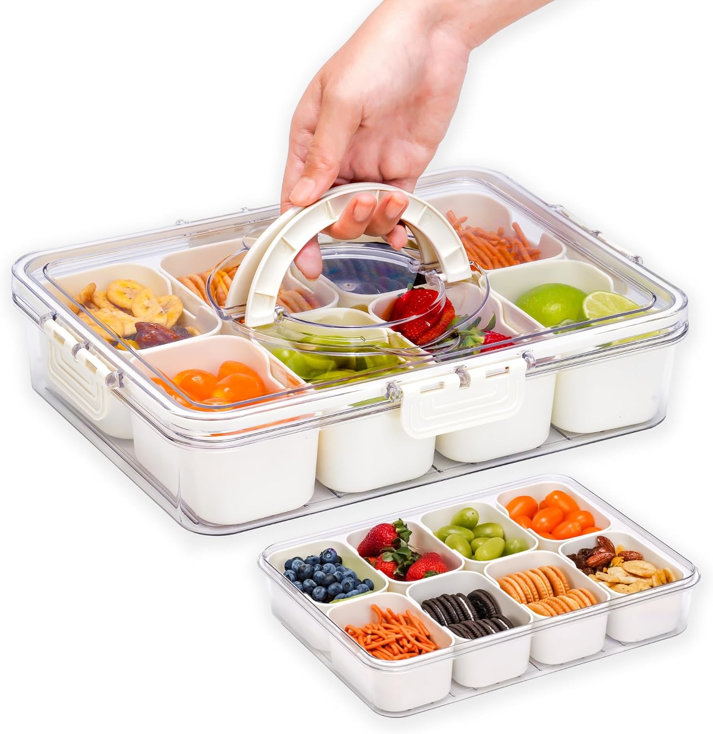 Amazon.com: TDTHOMEKITA Snackle Box Container, Divided Serving Trays ...