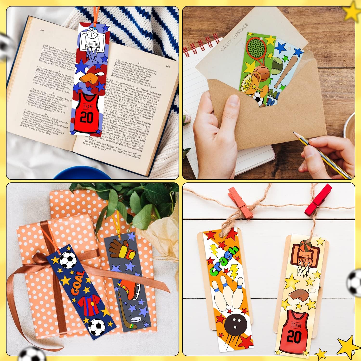 75Pcs Sports Ball Color Your Own Bookmarks for Kids Australia | Ubuy