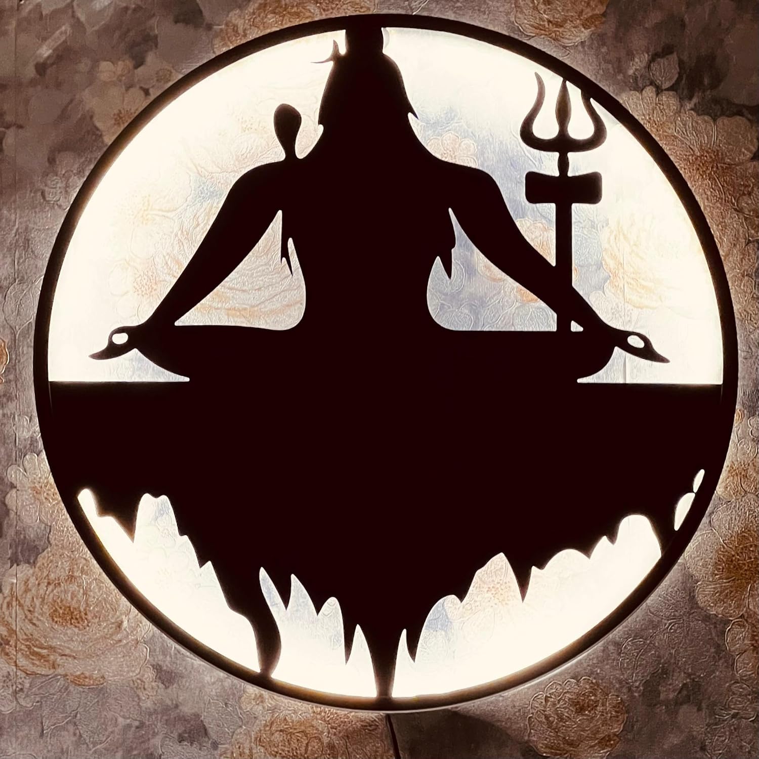 Aain International Backlit Mahadev Lord Shiva 24Inch Shiv Ji Metal 3D ...