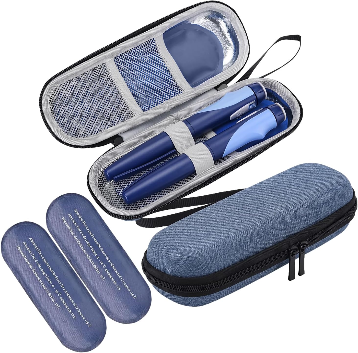 Amazon.com: JEONEKID Insulin Pen Cooler Travel Case with 2 Reusable Ice ...