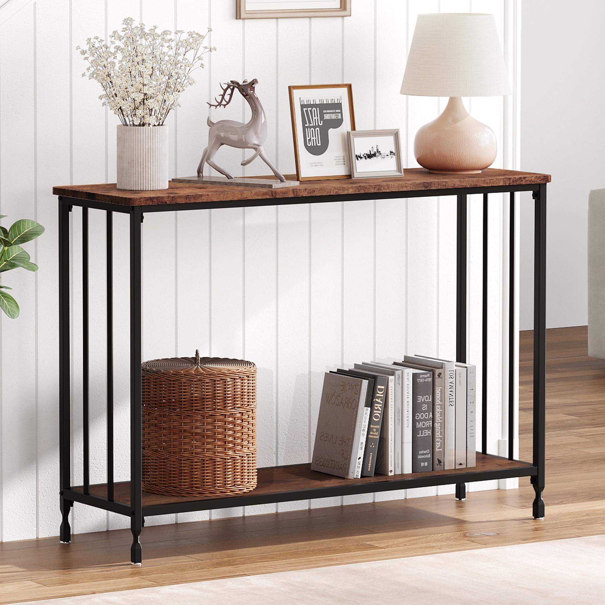 Amazon.com: IDEALHOUSE Console Table, Sofa Tables Narrow Entryway Table ...