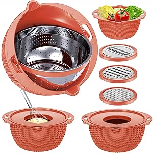 Amazon.com: 4-1 Colander with Bowl Set - Pasta Strainer - Colander for ...