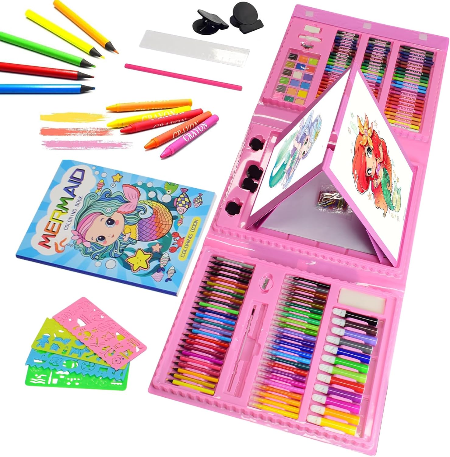 Amazon.com: Art Supplies for Kids,230PCS Drawing Kits Art Case,Art Kit ...