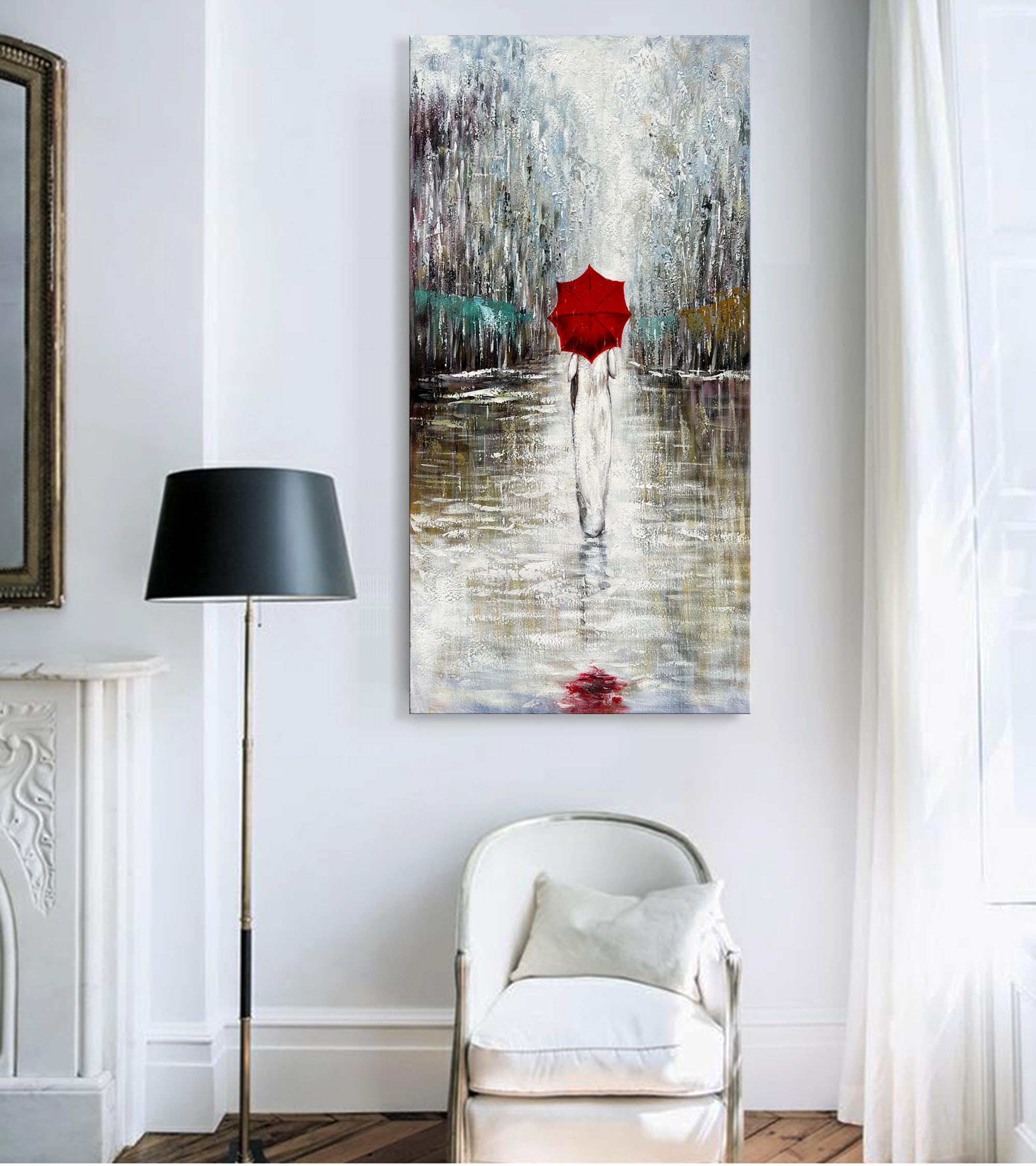 Art Hand-painted Landscape Oil Painting Contemporary Abstract Vertical ...