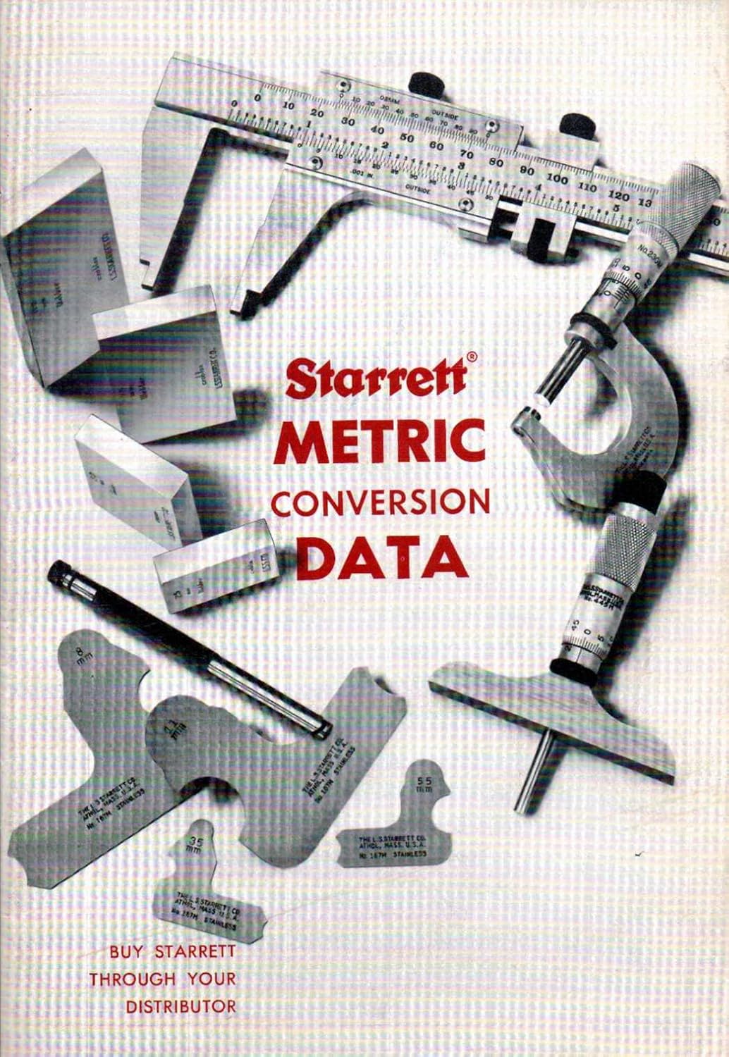 Starrett Metric Conversion Data: Starrett: Amazon.com: Books