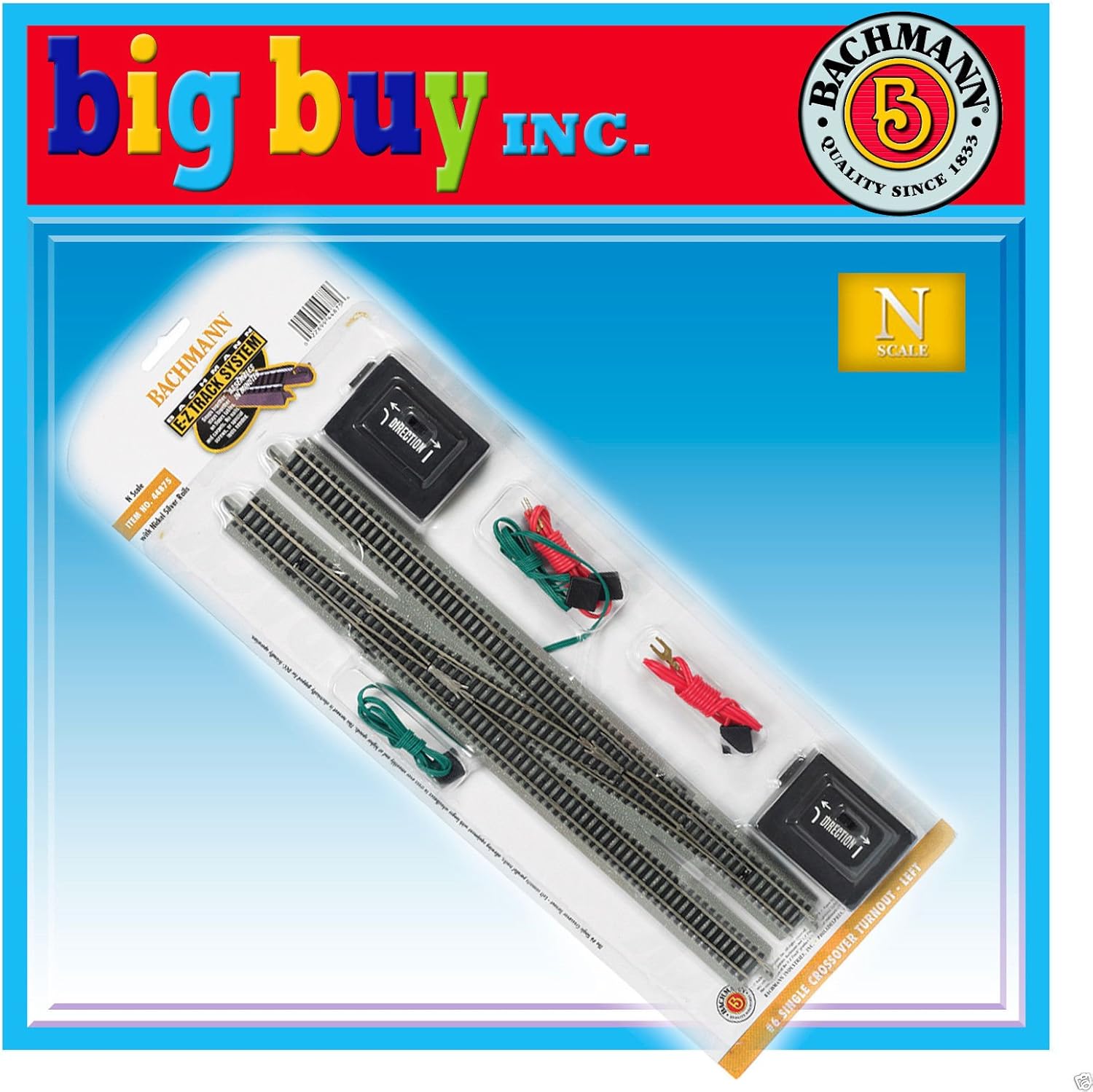 Amazon.com: N Scale Bachmann 44875 #6 Single Crossover Turnout - Left ...