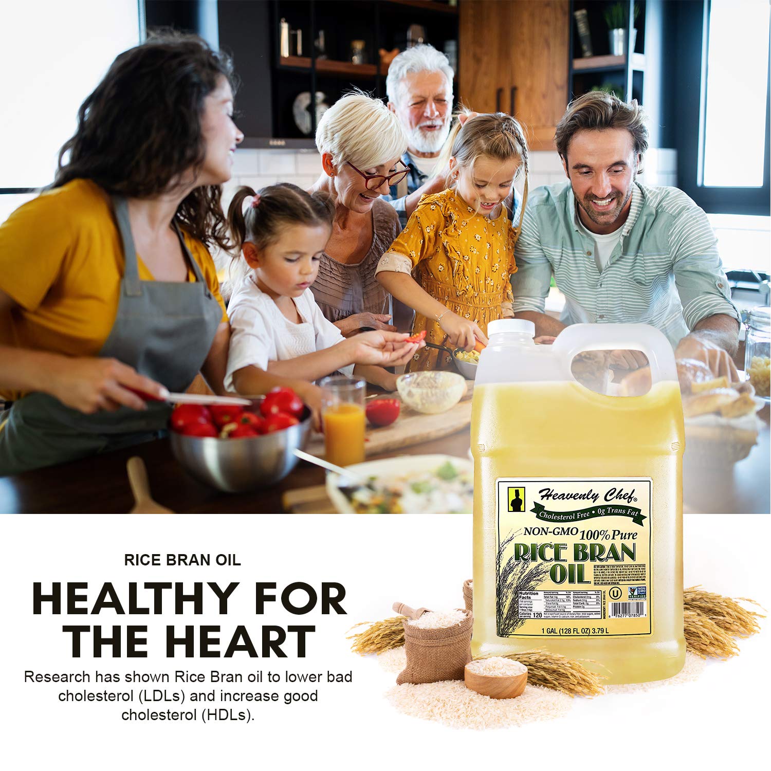 Buy RICE BRAN OIL | 1 Gallon (128 Ounces) | Kosher | All- Natural, Made ...