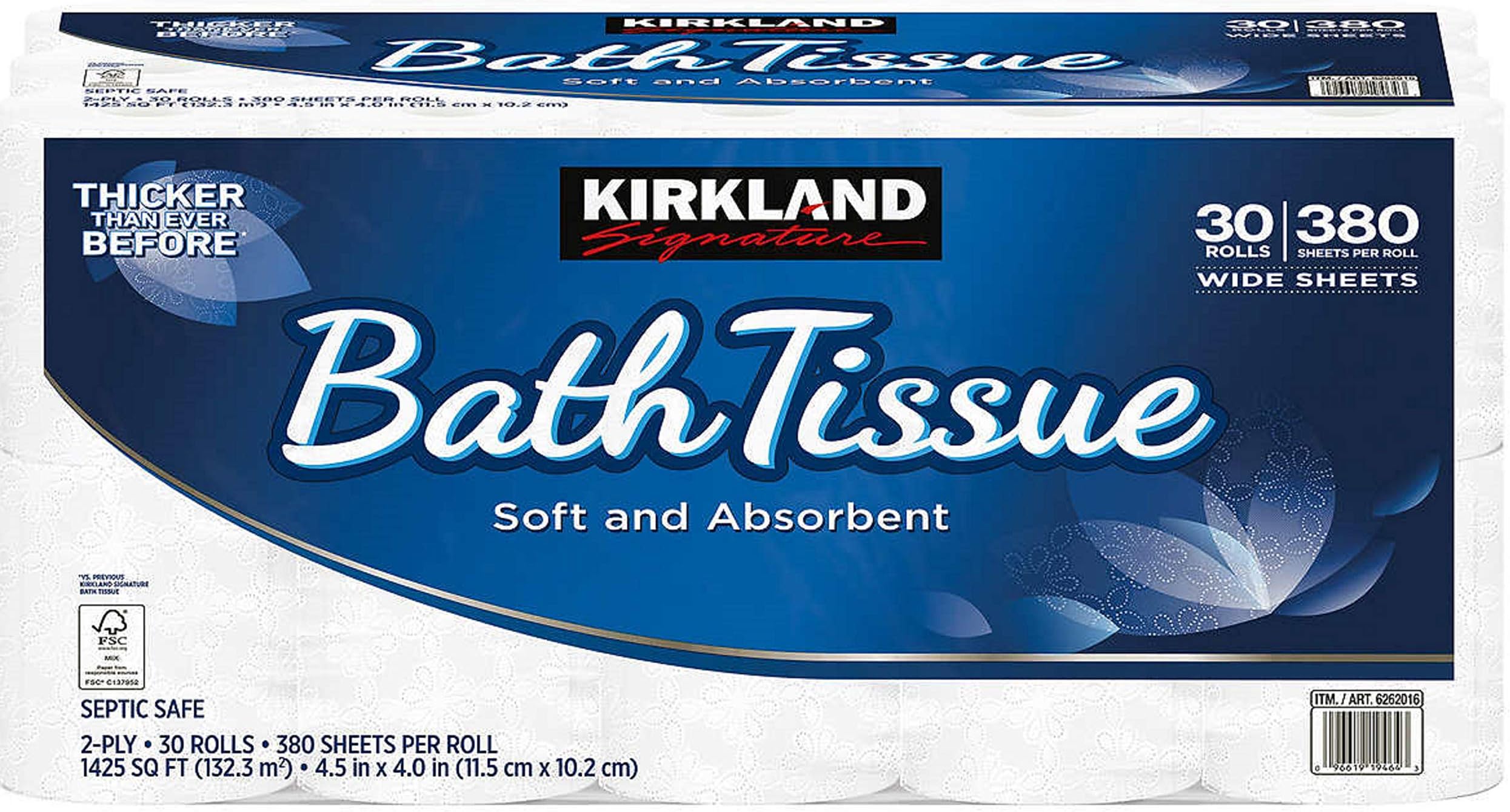 Amazon.com: Kirkland Signature 2-Ply Bath Tissue, 30 Rolls : Health ...