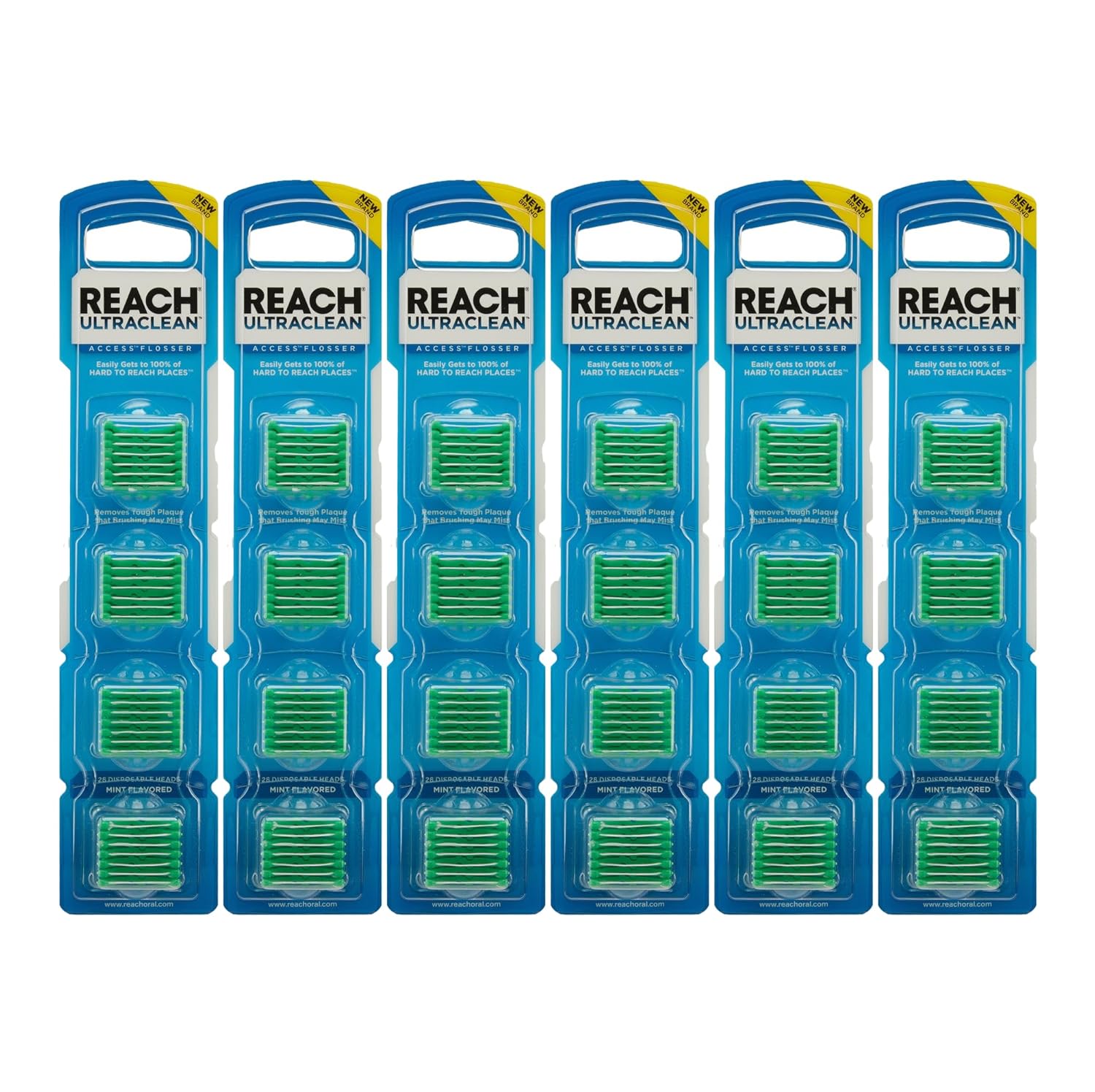 REACH Listerine Ultraclean Access Flosser Refill Heads, 6-Pack, Mint ...