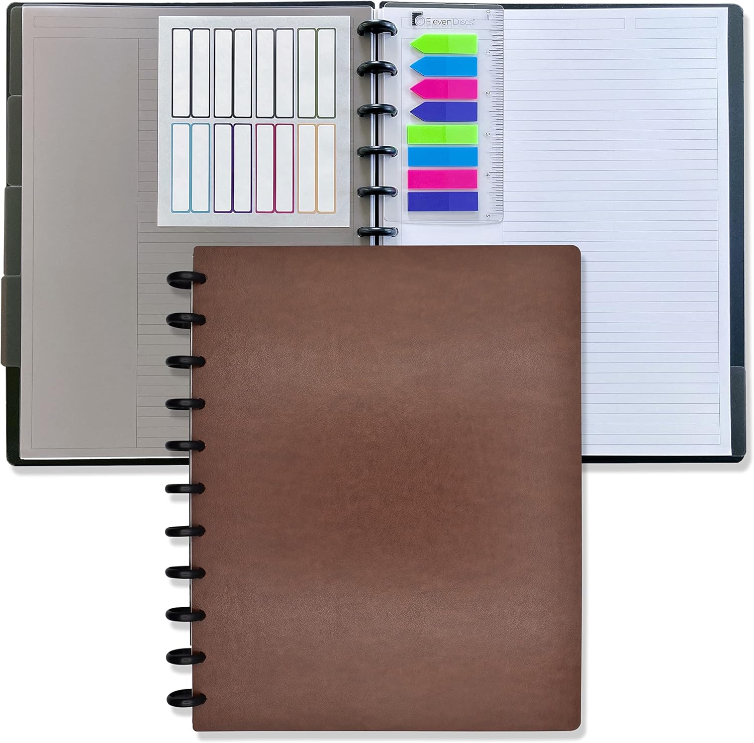 Amazon.com : Eleven Discs Discbound Notebook, Letter Size, Faux Leather ...