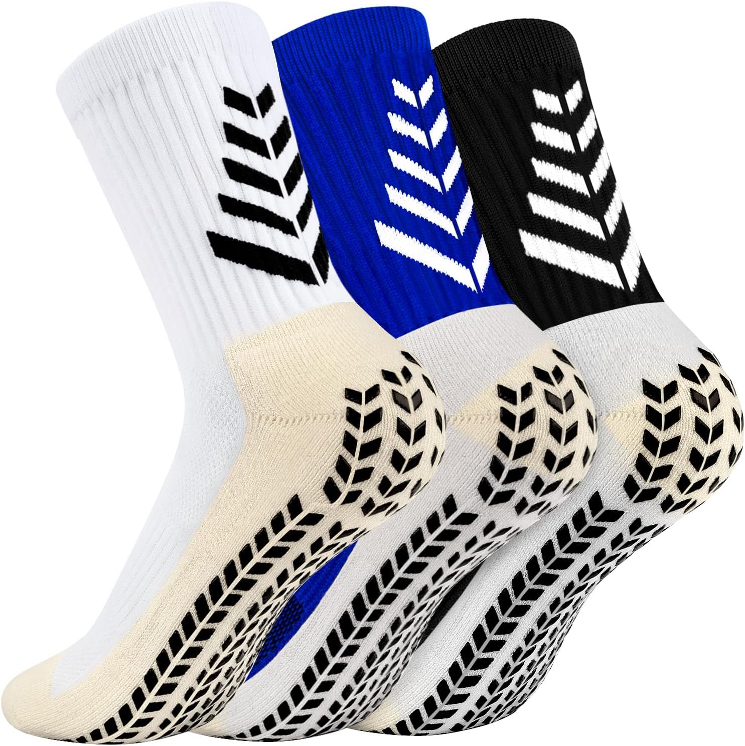 LUROON Calze Antiscivolo Calcio, 3 Paia Calzini Sportivi Inverno ...