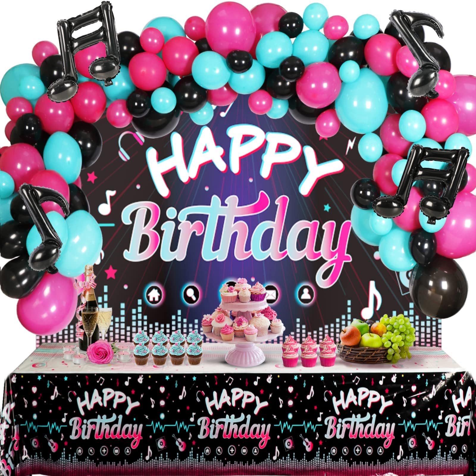 Snapklik.com : AerWo Tik Tok Birthday Party Decorations 132Pcs Tiktok ...