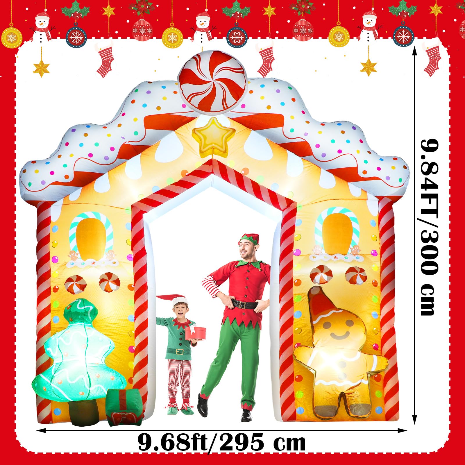 Snapklik.com : Lemosae 10 Ft Christmas Inflatables Decorations Outdoor ...
