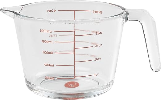 Tala 1 Litre Glass Measuring Jug, Made with Shock Resisitant ...