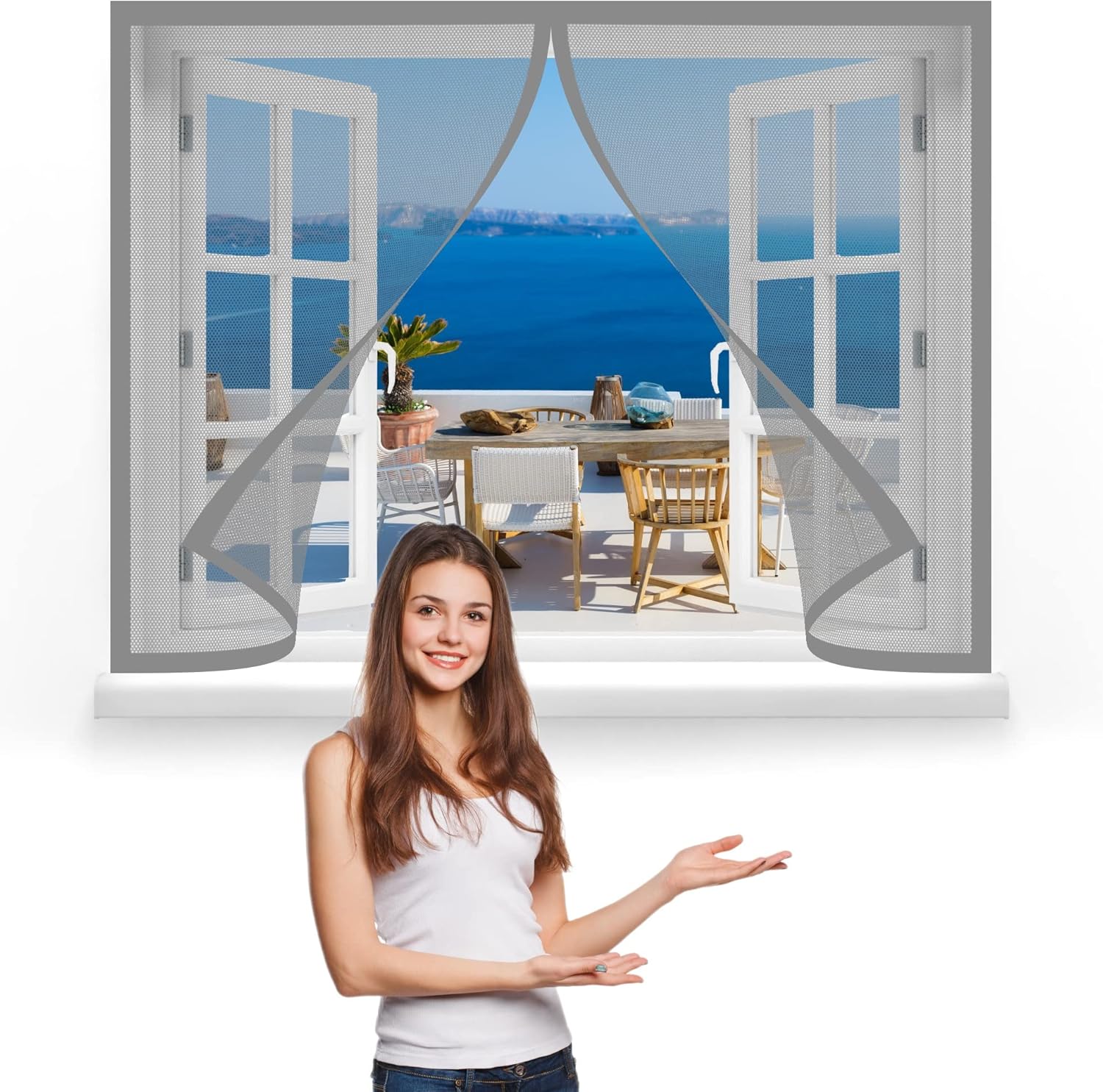 Fly Screens for Window 125 x 195 cm, Mosquito Insects Window Screen ...