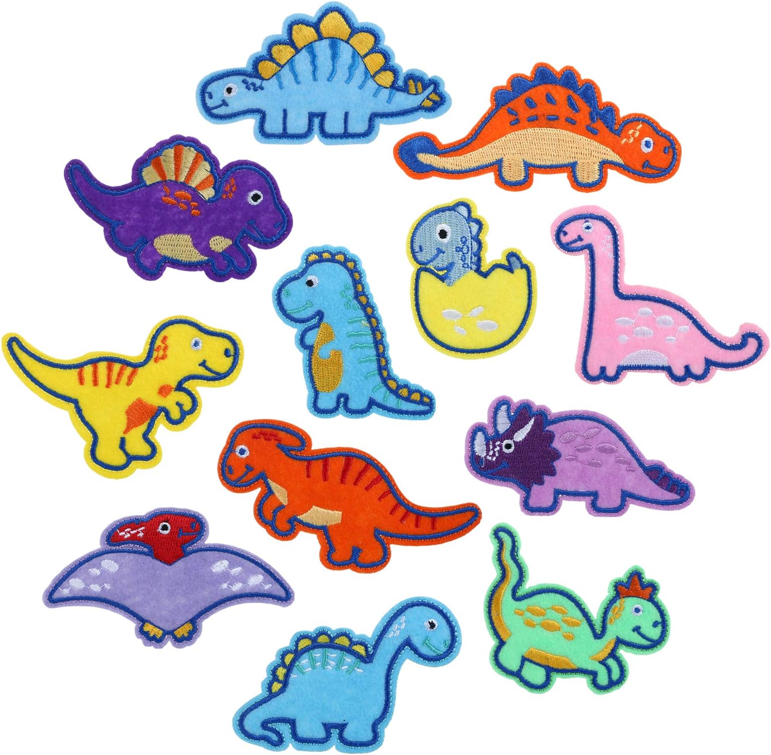 Amazon.com: 26 Pieces Kids Iron on Patches Dinosaur Cartoon Patches DIY ...