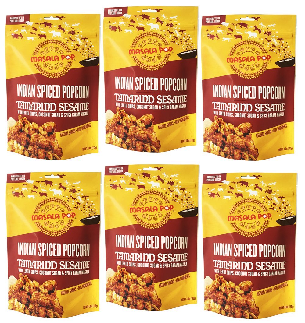 Amazon.com: Masala Pop Indian Spiced Gourmet Popcorn - Tamarind Sesame ...