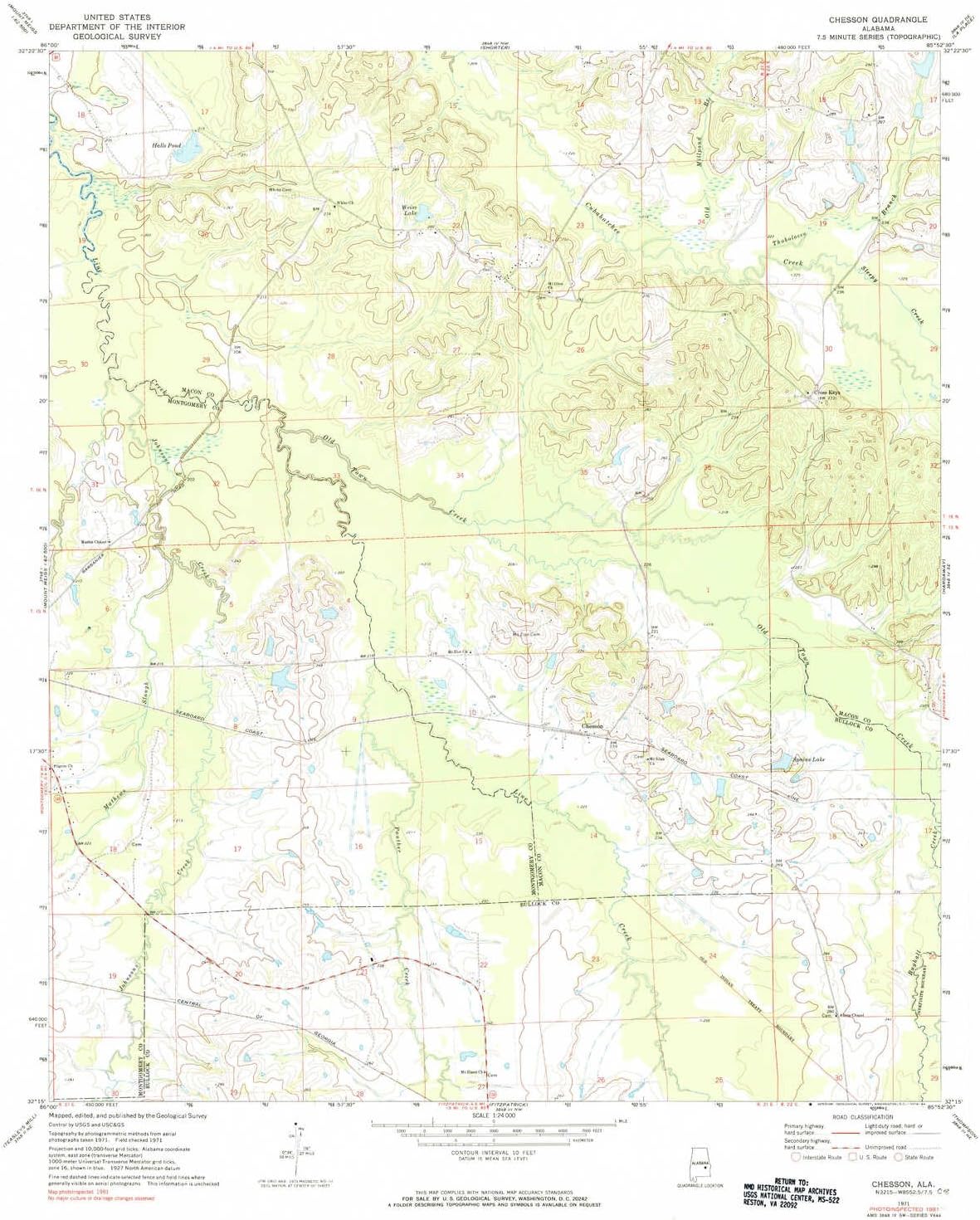 Amazon.com : YellowMaps Chesson AL topo map, 1:24000 Scale, 7.5 X 7.5 ...