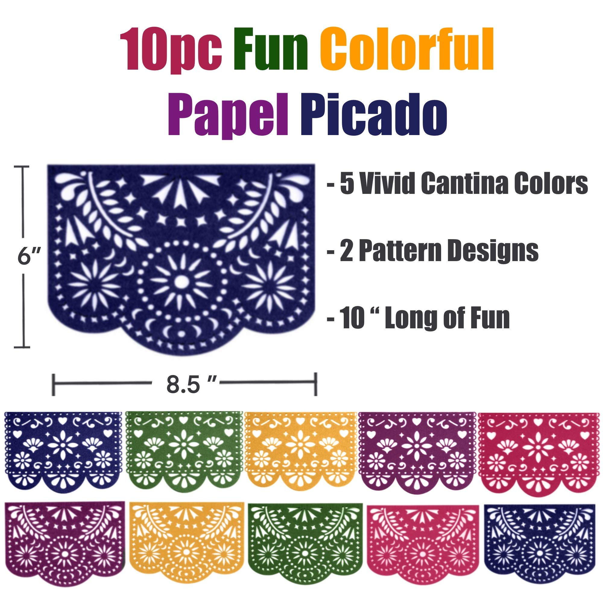 Buy Mexican Fiesta Party Decorations – Cinco De Mayo - 6 Paper Fans, 5 ...