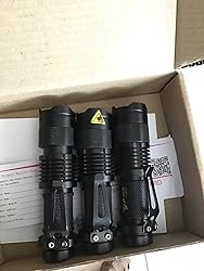 ULTRAFIRE 3 Pack Mini Flashlights Focus Adjustable SK68 Single Mode ...