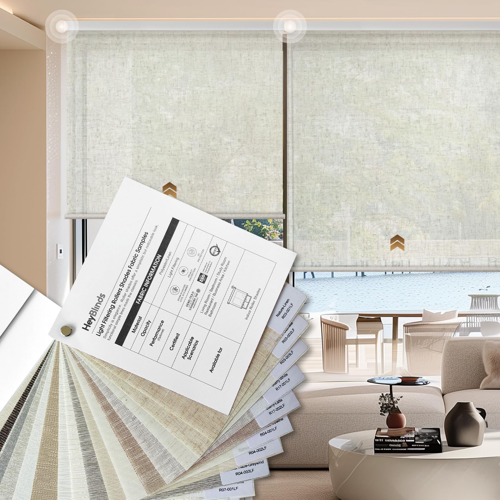 Amazon.com: HeyBlinds Motorized Roller Shades, Smart Blinds for Windows ...