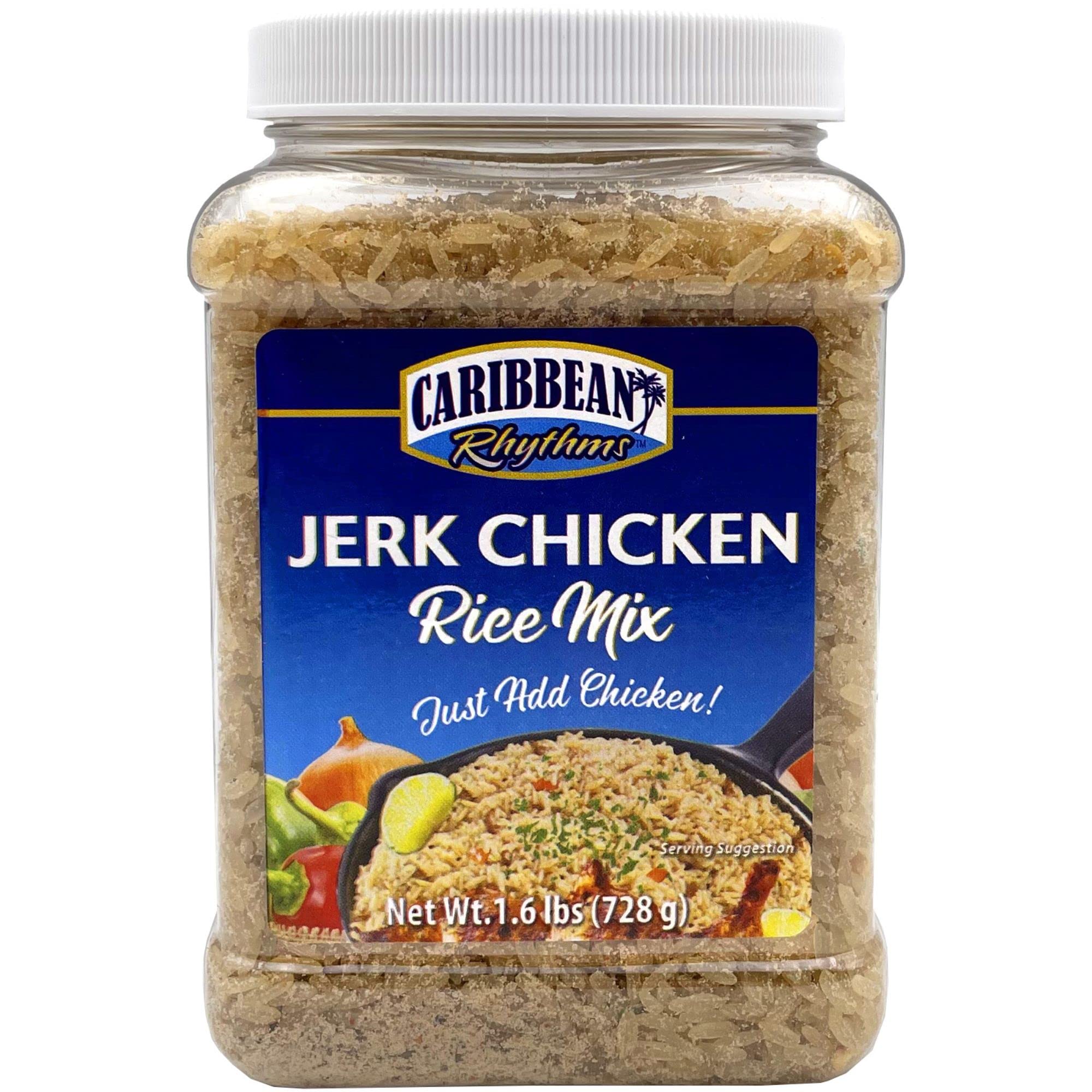 Amazon.com : Caribbean Rhythms Jerk Chicken Rice Mix, 1.6 lb ...