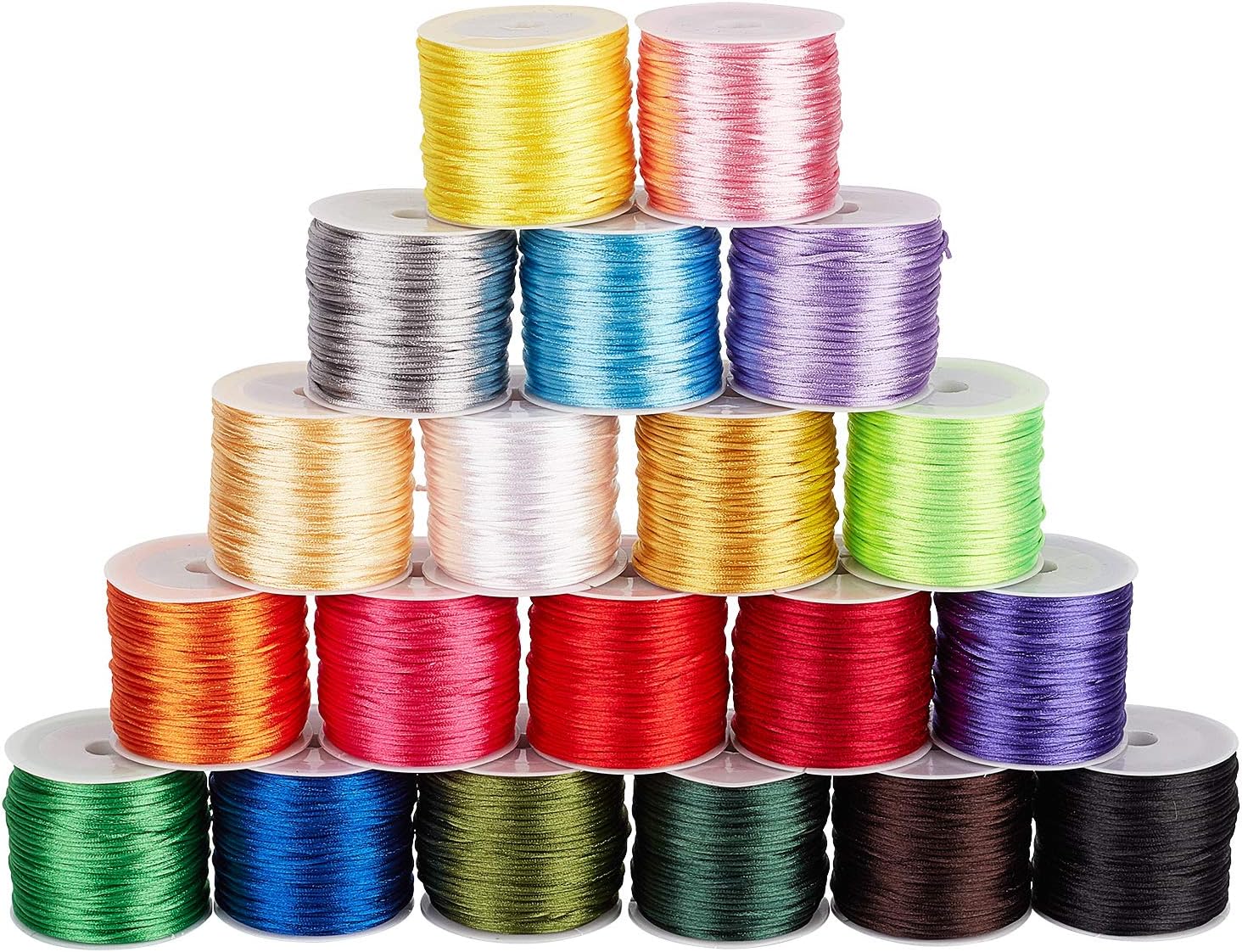 Amazon.com: 70 Rolls Chinese Knotting Cord 0.8 mm Nylon String for ...