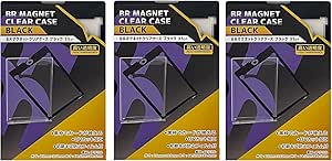 Amazon.co.jp: 【3個セット】BRマグネットクリアケース ブラック 35pt 黒枠バージョン 初期キズ防止フィルム付 UVカット加工 : ホビー